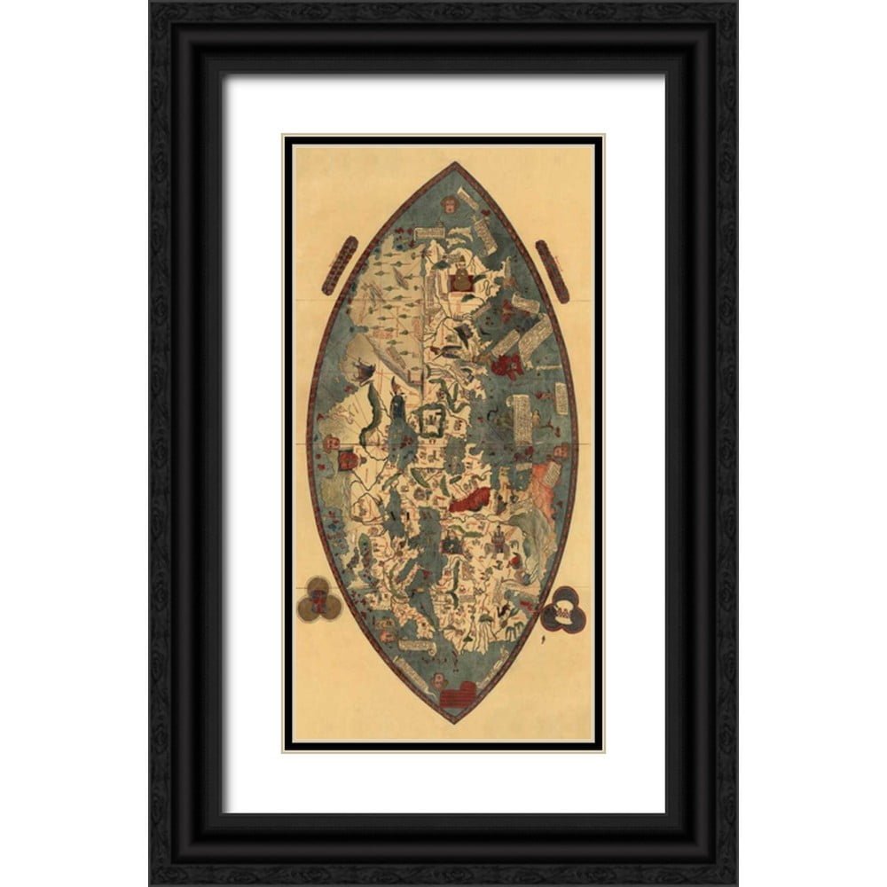 del Pozzo Toscanelli, Paolo 9x14 Black Ornate Wood Framed with Double ...