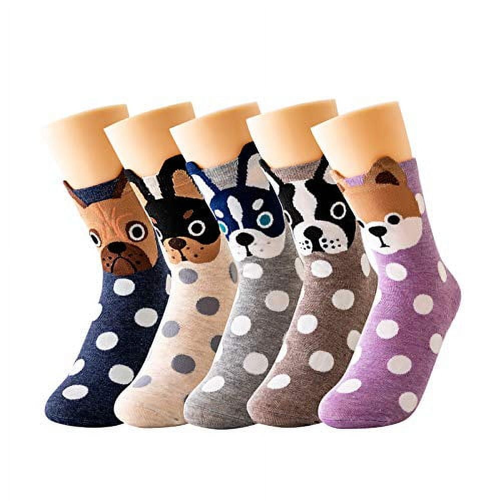 Tosewever 5 Pairs Womens Cute Animal Casual Socks for Girls, Funny Cozy ...