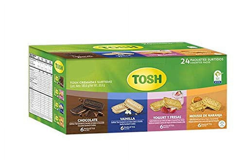 Tosh Assorted Cream Cookies XEF1 | Includes Vanilla + Chocolate + Yogurt & Strawberry + Orange ...