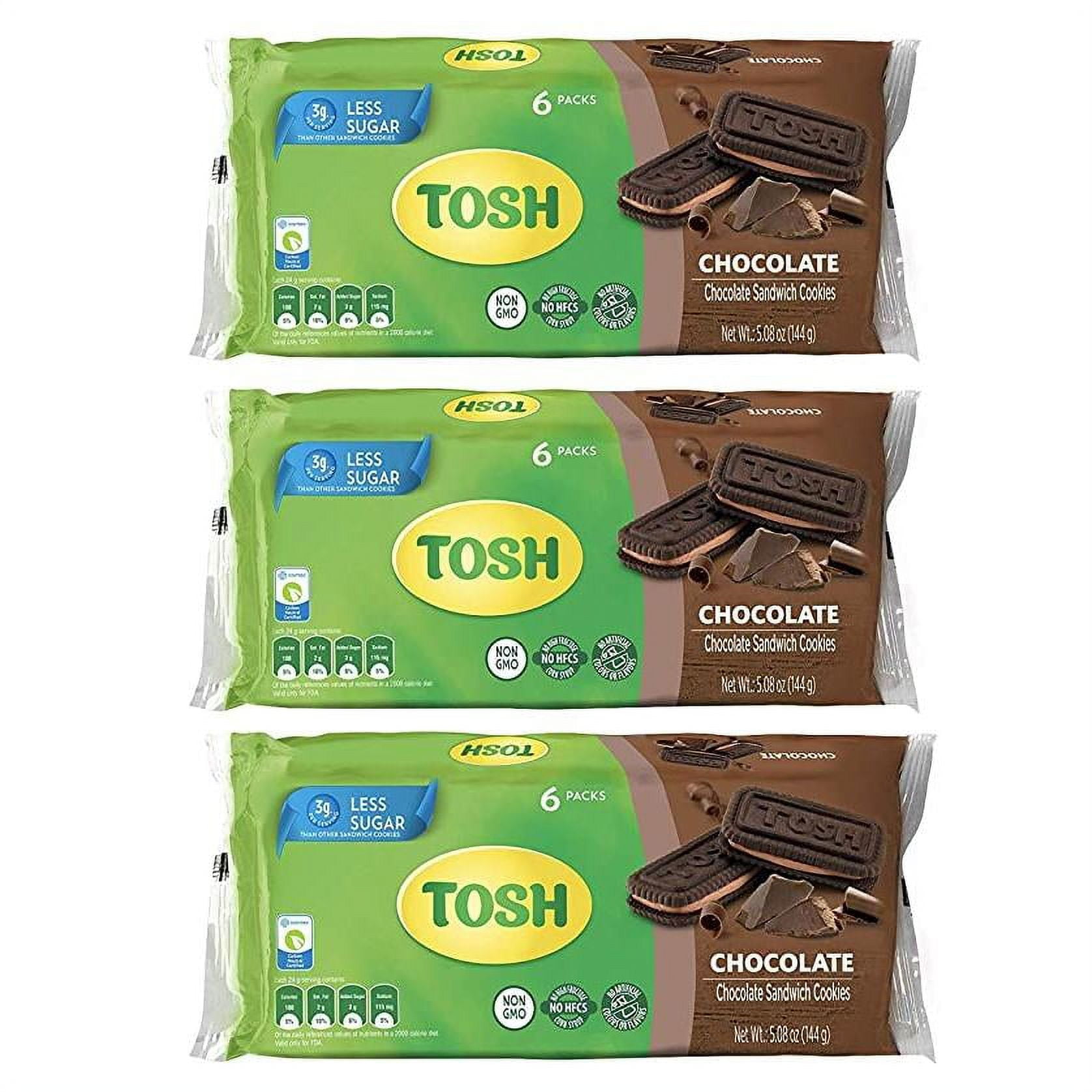 Tosh Chocolate Cookie, 5.08 oz, Pack of 3 - Walmart.com