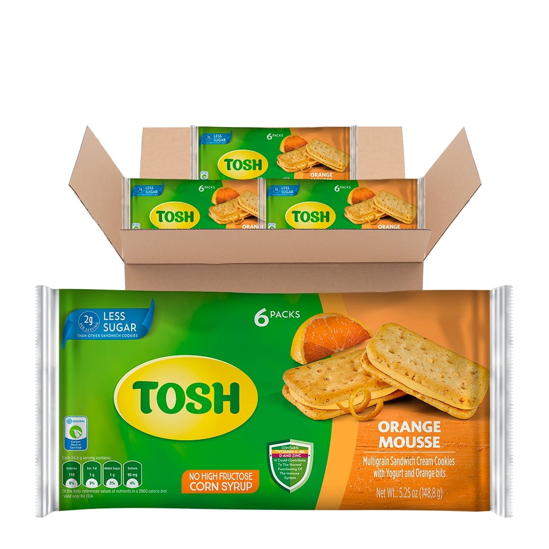 Tosh Orange Mousse Cookies, 3-Pack, 5.25 oz - Walmart.com