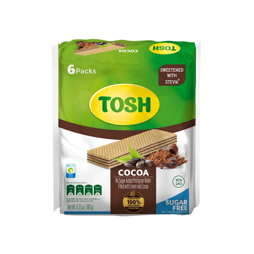 Tosh Wafer Cookies Multigrain Cocoa, 6.35 oz, Vitamin B1 - Walmart.com