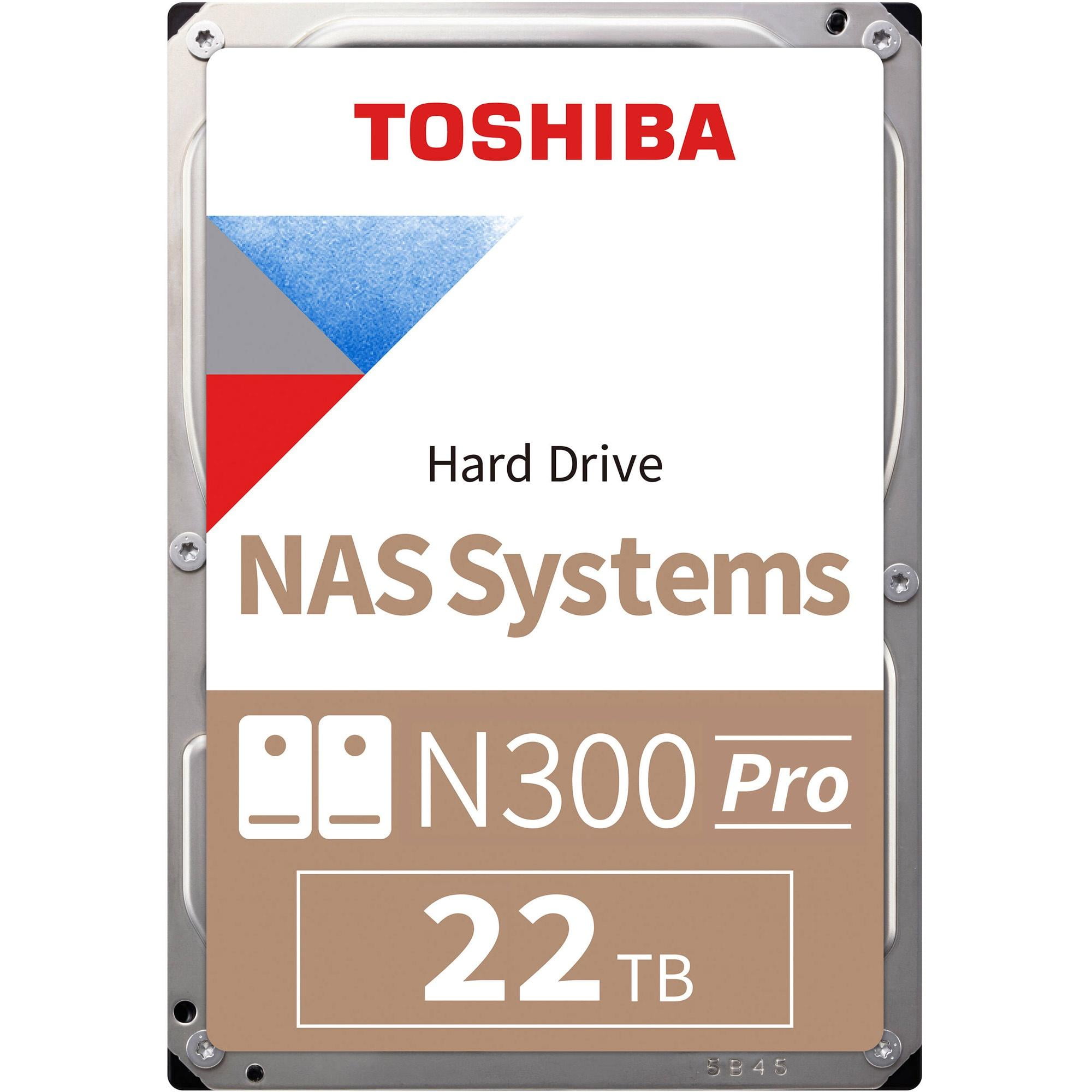 Toshiba N300 PRO 22TB Large-Sized Business NAS (up to 24 Bays) 3.5-Inch Internal Hard Drive - Up ...