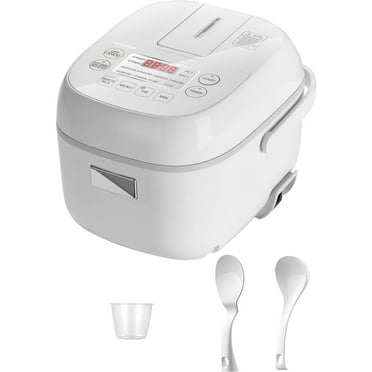 Rice Robot 4 Cup White Space Saving Rice Cooker with Ceramic Nonstick ...
