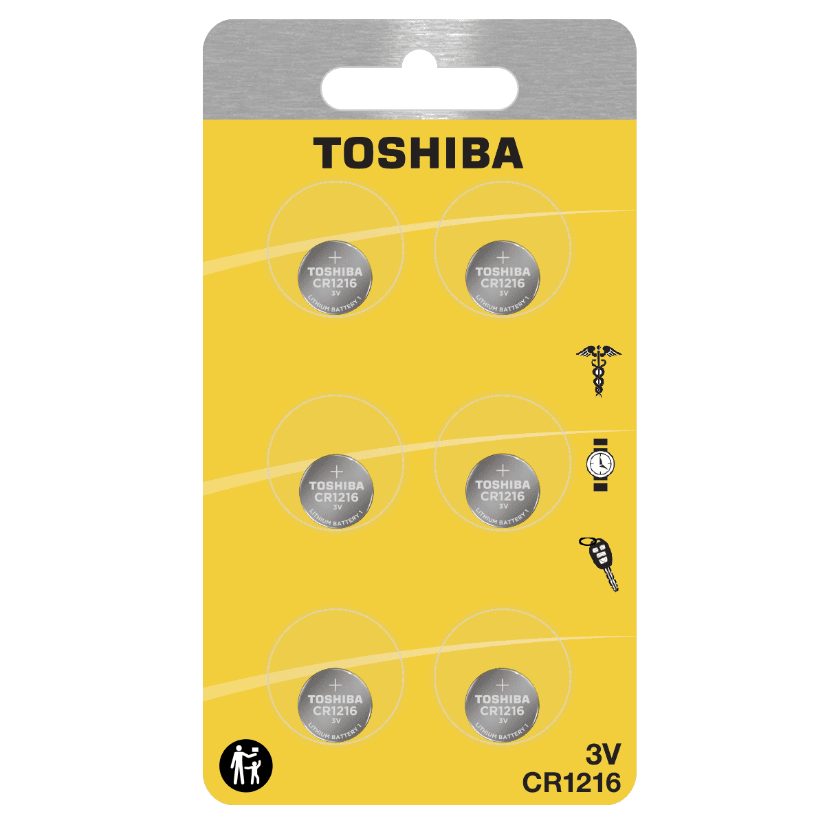 Toshiba CR1216 Button Cell Batteries for Office Breakrooms - Walmart ...