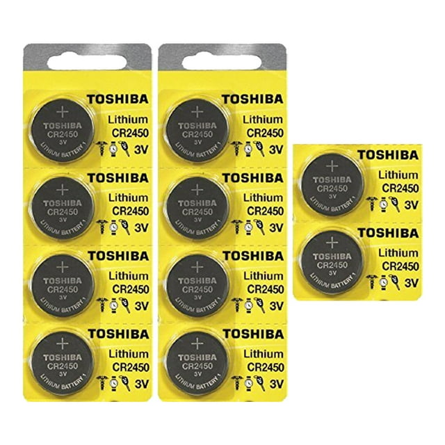 Toshiba CR2450 3V Lithium Coin Cell Battery Pack of 10 - Walmart.com