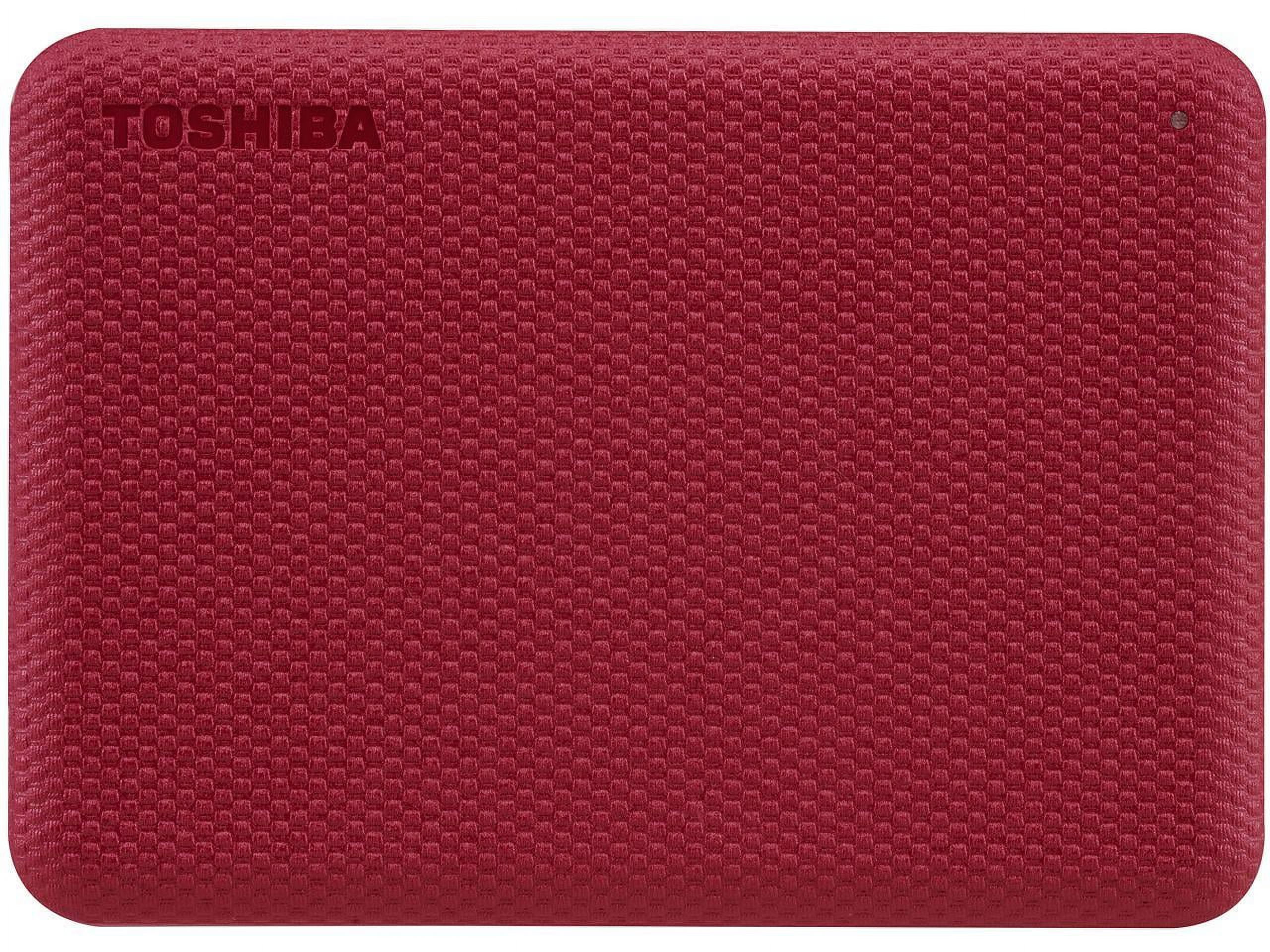 Toshiba Canvio Advance 1TB Portable External Hard Drive USB 3.0, Red ...