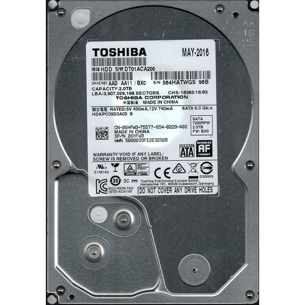 Toshiba DT01ACA200 AAD AA11/BX0 2TB - Walmart Business Supplies