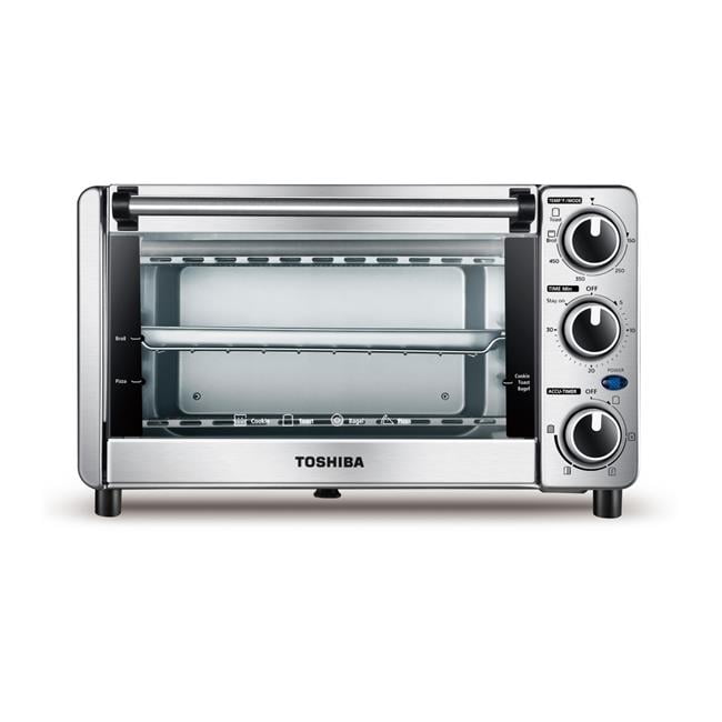 Toshiba MG12GQN-CHSS 4 Slice Toaster Oven, Stainless Steel - Walmart.com