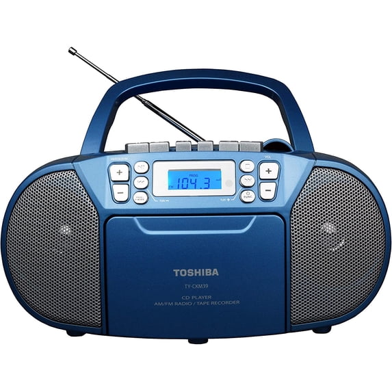 Toshiba Portable Digital Tuner AM/FM Radio, CD & Cassette Player with ...