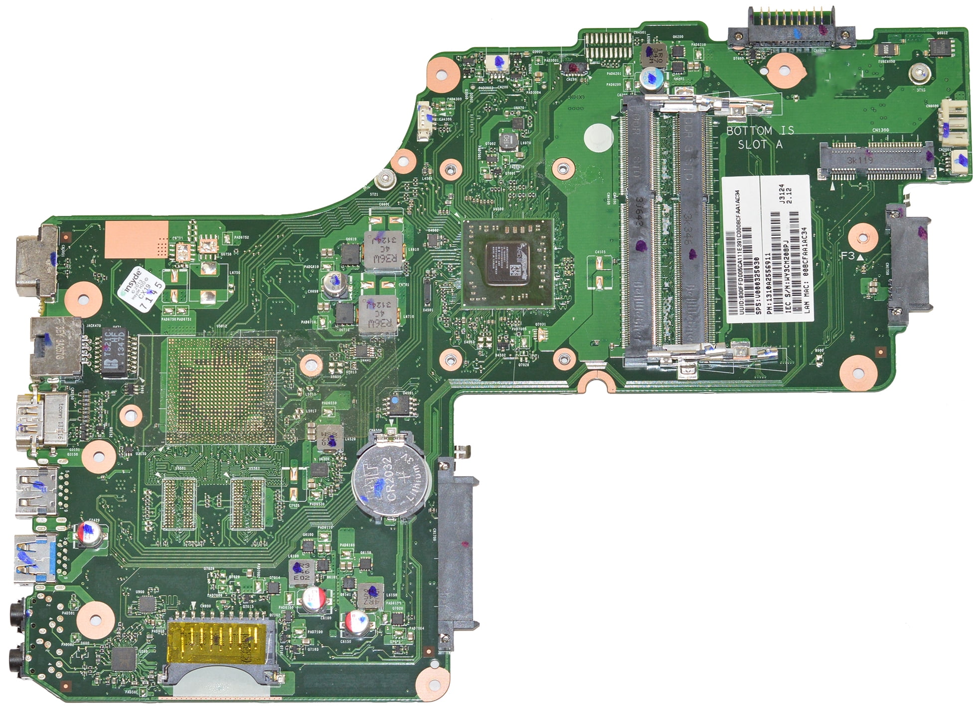 Toshiba Satellite C55D Laptop Motherboard w/ AMD A6-5200 2.0GHz CPU ...