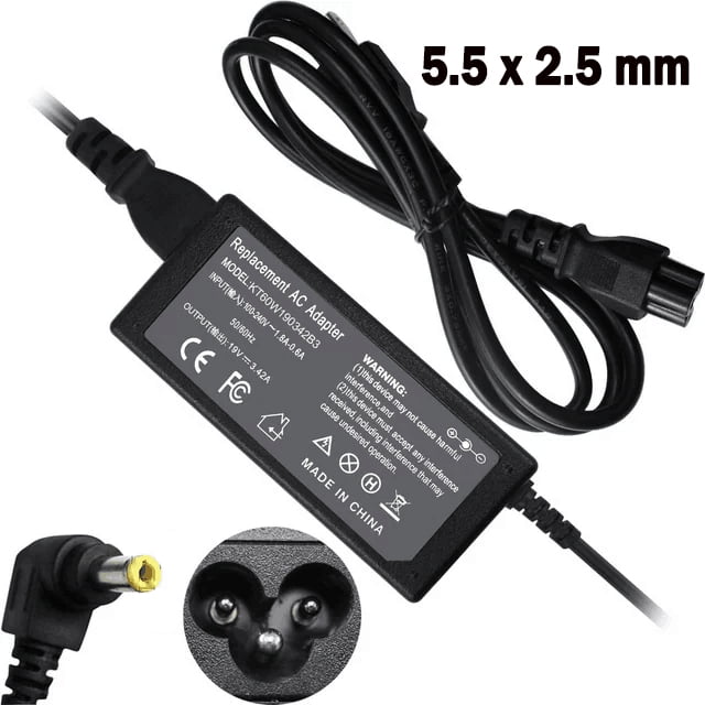 Toshiba Satellite Laptop Charger Black Super Charging 65W 19V 3.42A DC ...