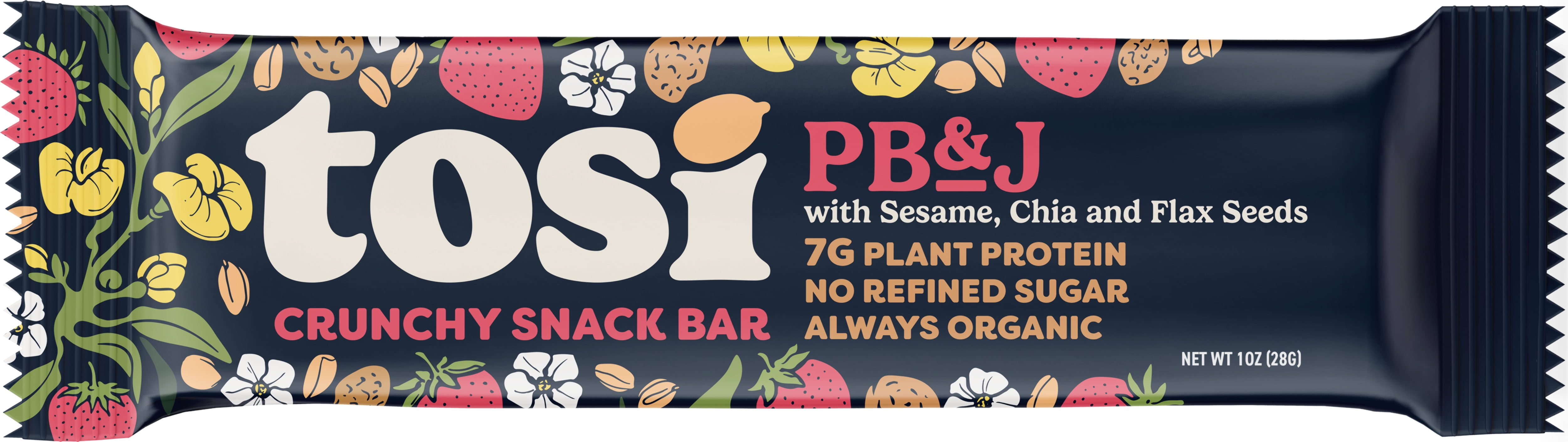 Tosi Crunchy Snack Bar, PB&J, Organic - 12 x 1 oz - Walmart.com