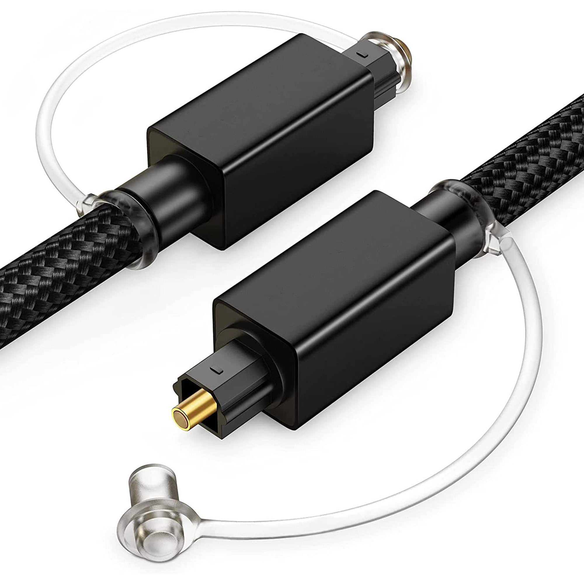 Toslink cable, optical audio cable 10 feet short fiber optic cable for ...