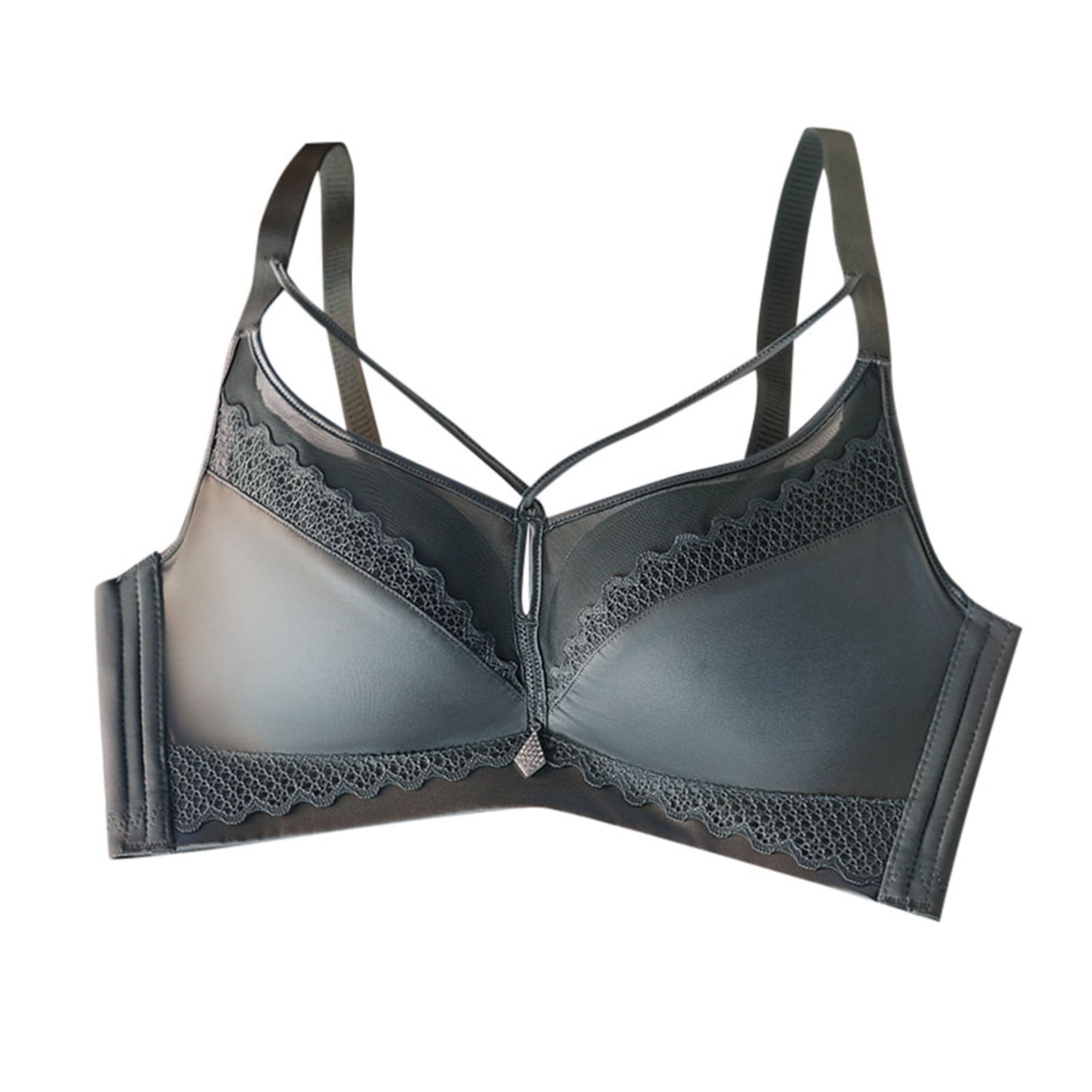 Tosmy Bras For Women Adjustable Satin Wireless Bra For Small Bust ...