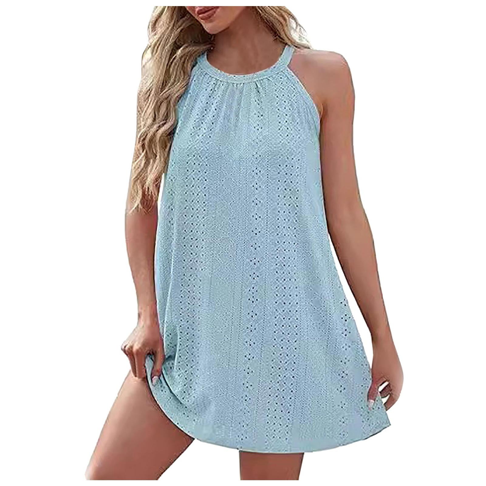 Tosmy Summer Dress Swimsuit Cover Up For Female Crochet Hollow Out ...