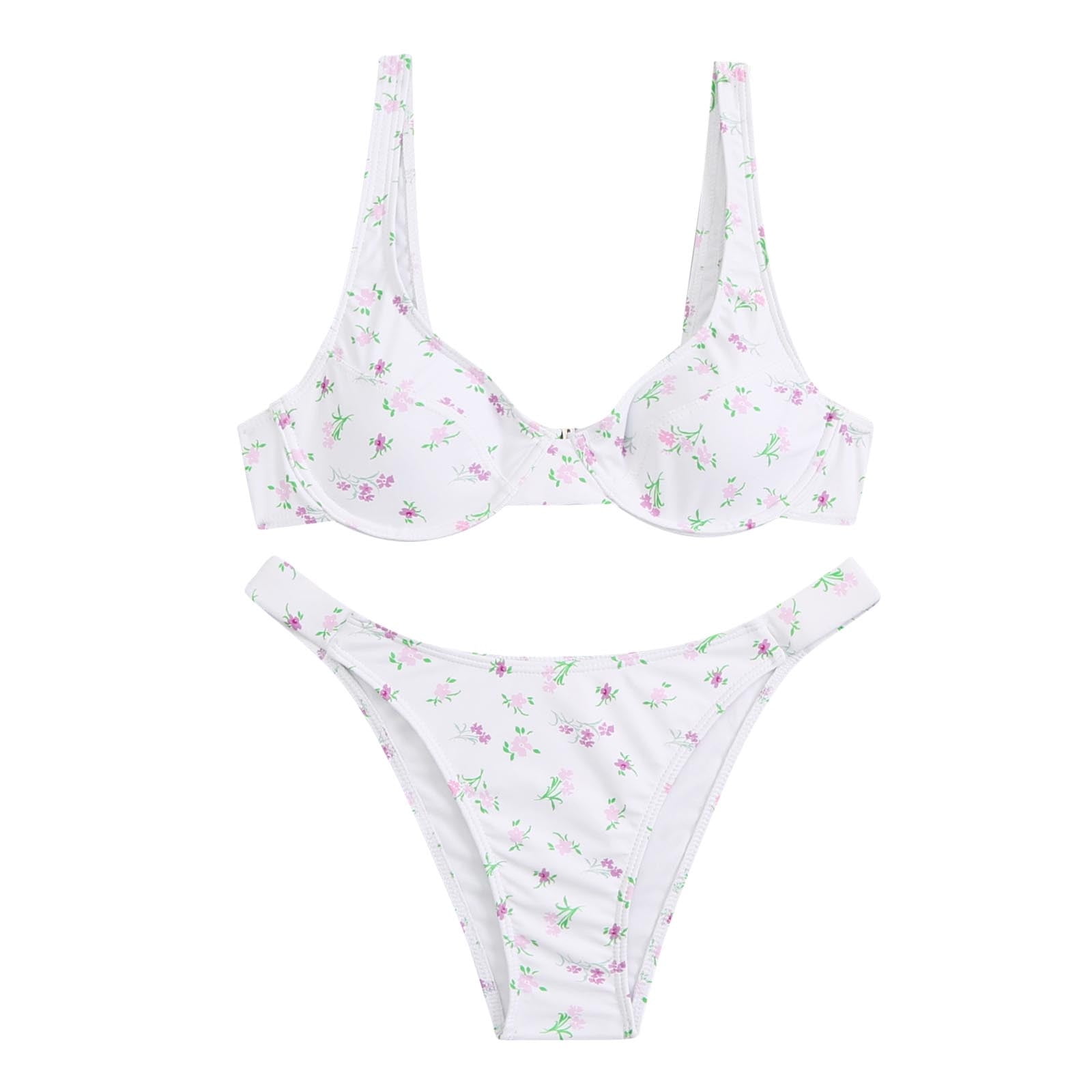 Tosmy Women Bikini Set Womens Print Bikini Set Swimming 2 Piece