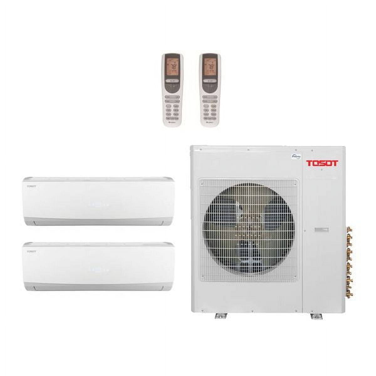 Tosot 33,000 Btu 21 Seer 2-Zone Ductless Mini Split Heat Pump System ...