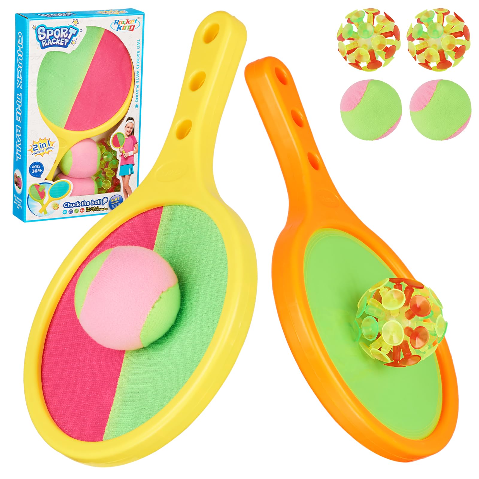 Toss and Catch Game RRF12 Set - 2024 Upgrade Handheld Sticky & Suction ...