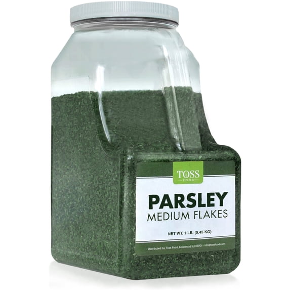 Toss English Parsley Flakes Medium Bulk 1 LB - Great Source of Fiber ...