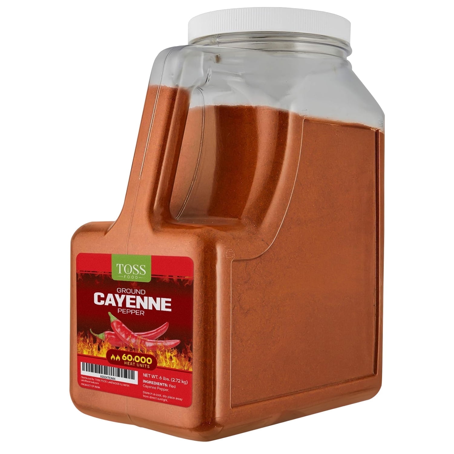 Toss Extra Hot Cayenne Pepper Powder, 6 lb Bulk - Ground Spice for ...