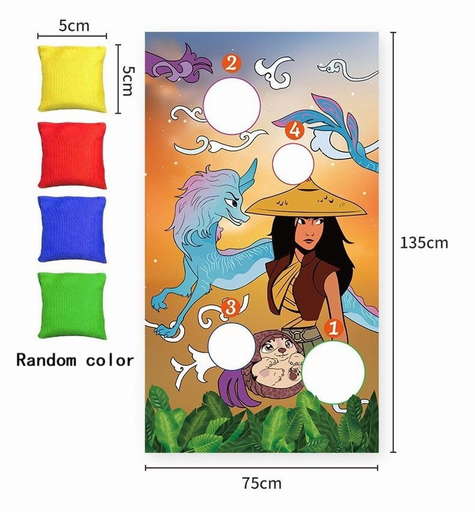 Toss Game Banner with 3 Bean Bags Game for Indoor Outdoor Activities ...