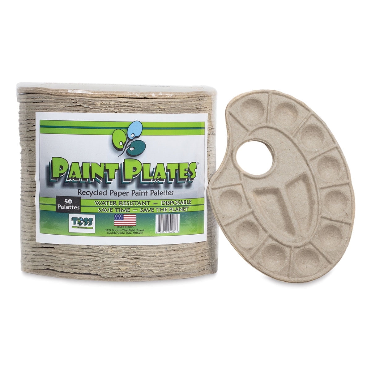 Toss Paint Plates Disposable Palettes - Earth-Friendly Art Supplies ...