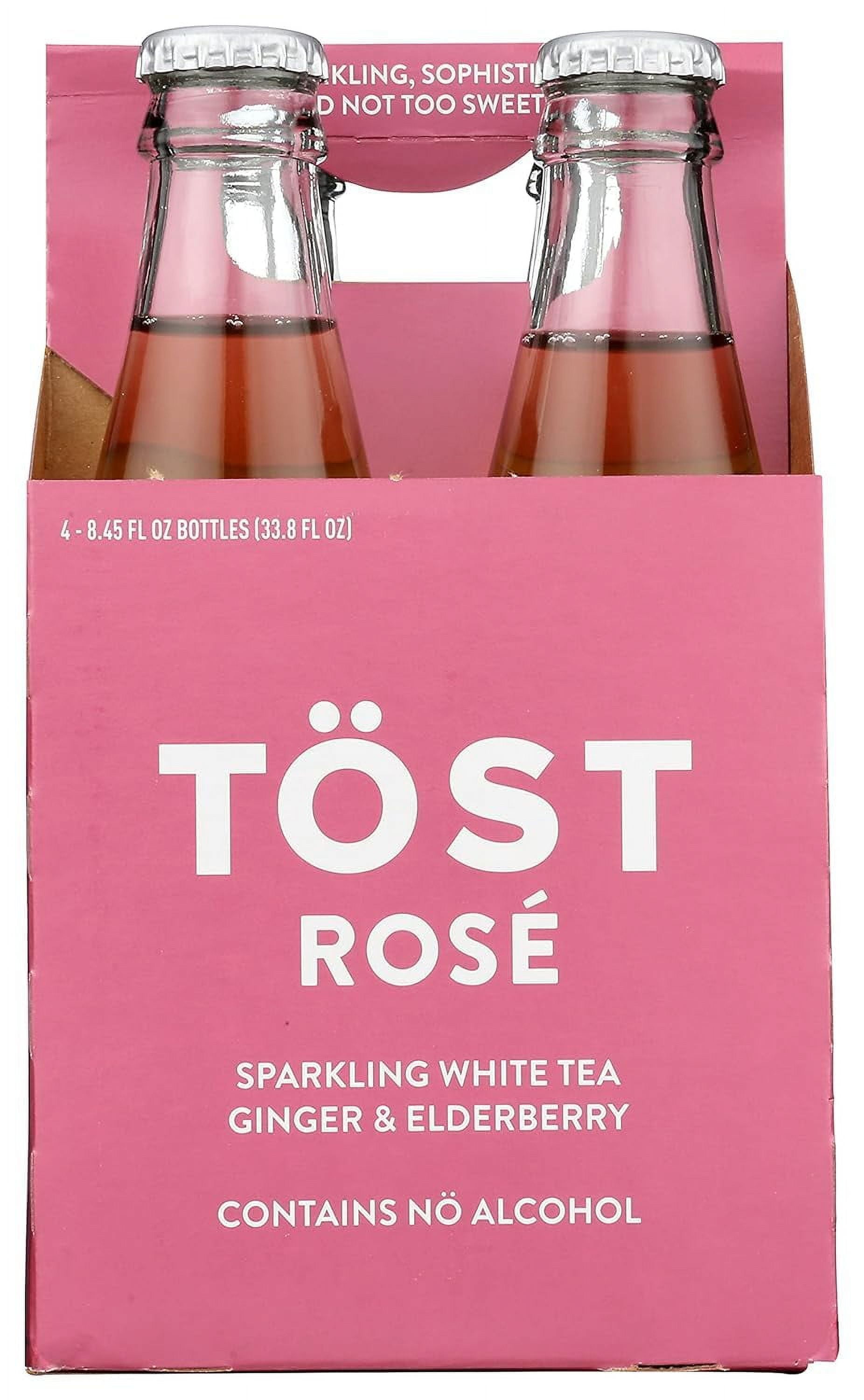 Tost Non-Alcoholic Sparkling Beverage Rose 4 Pack 33.8 fl oz (Pack Of 6 ...