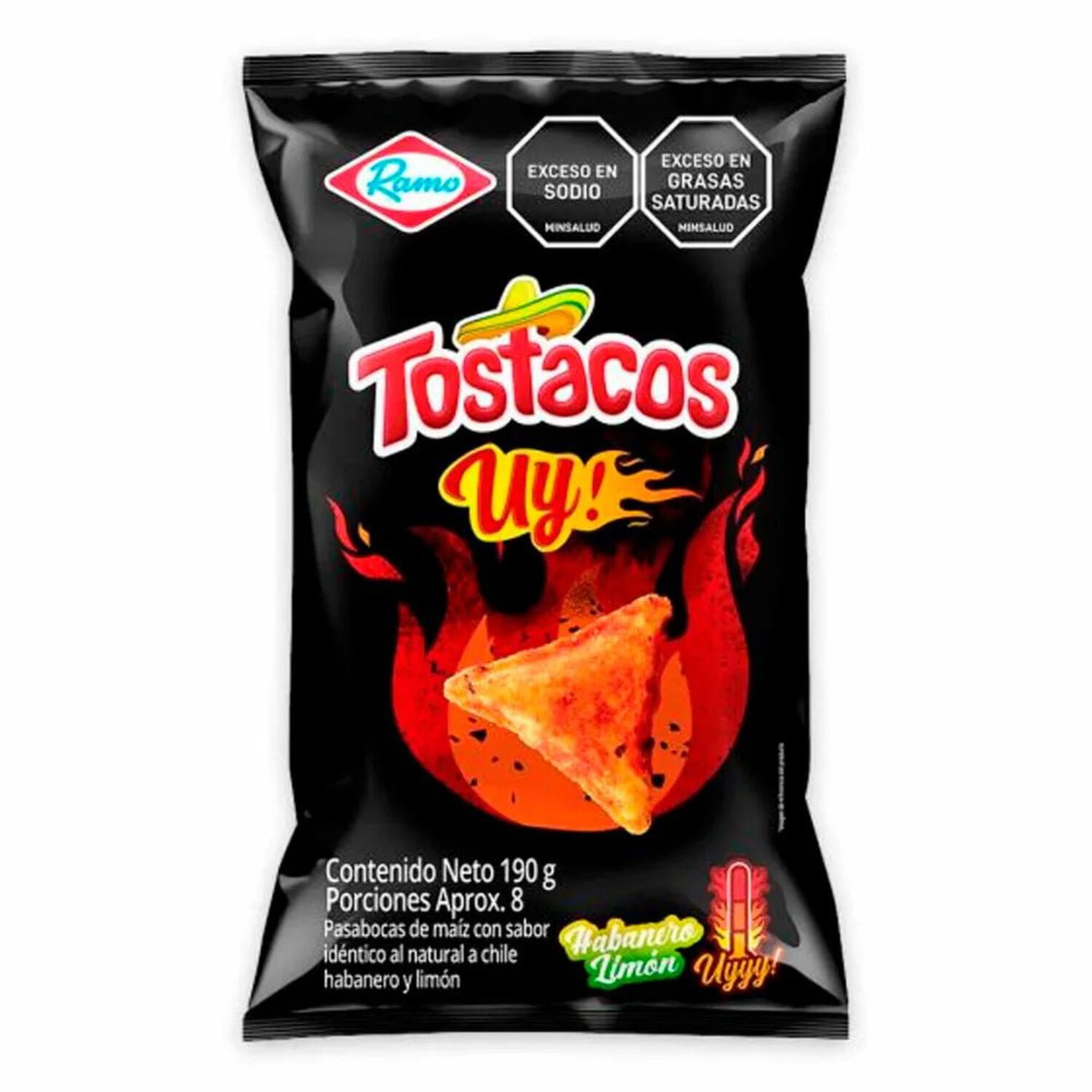 Tostaco Uy RAMO Habanero Limón – 190g (6.7 oz) – Spicy Corn Snack with ...