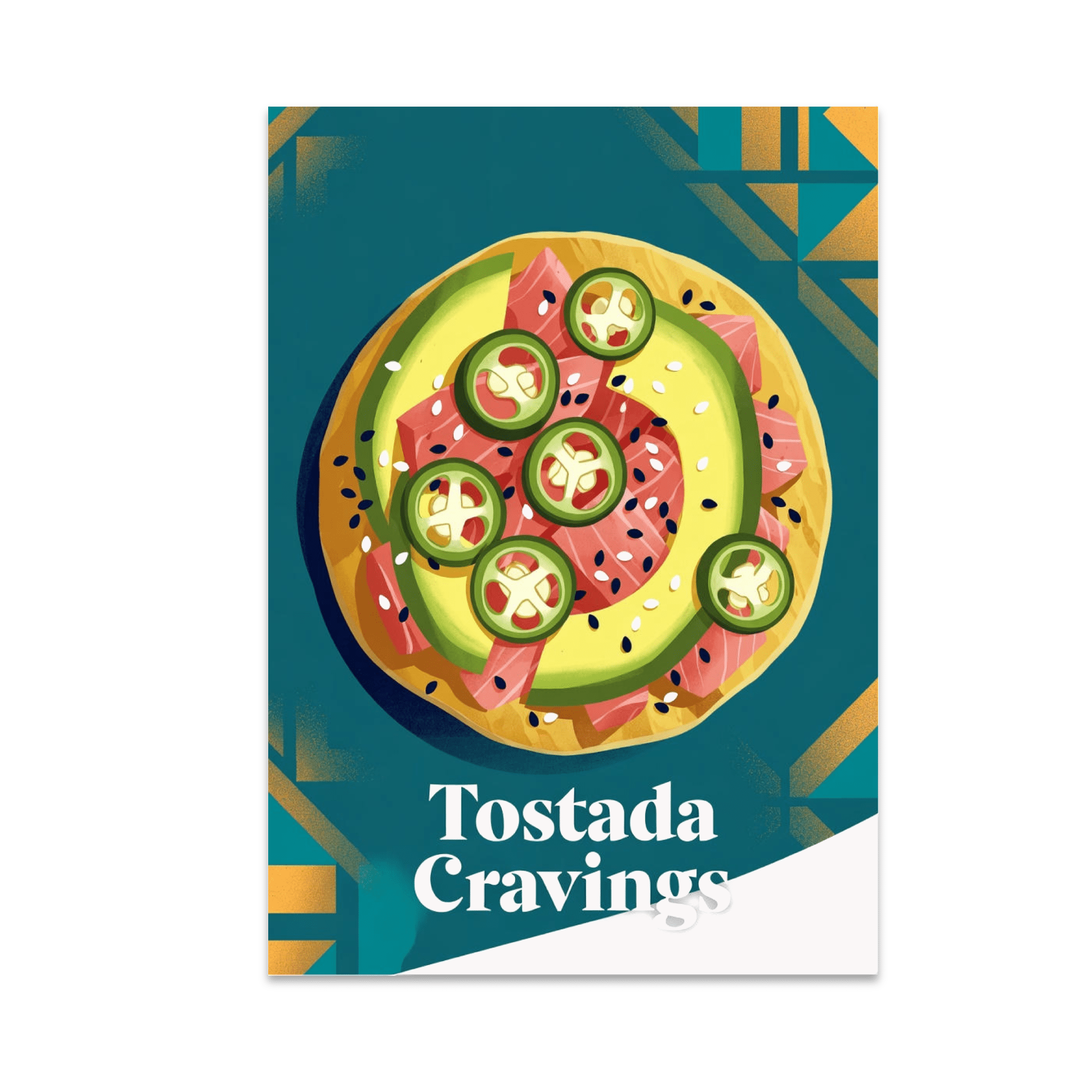 Tostada Cravings Modern Mexican Food Art - Kitchen Decor Enthusiast ...