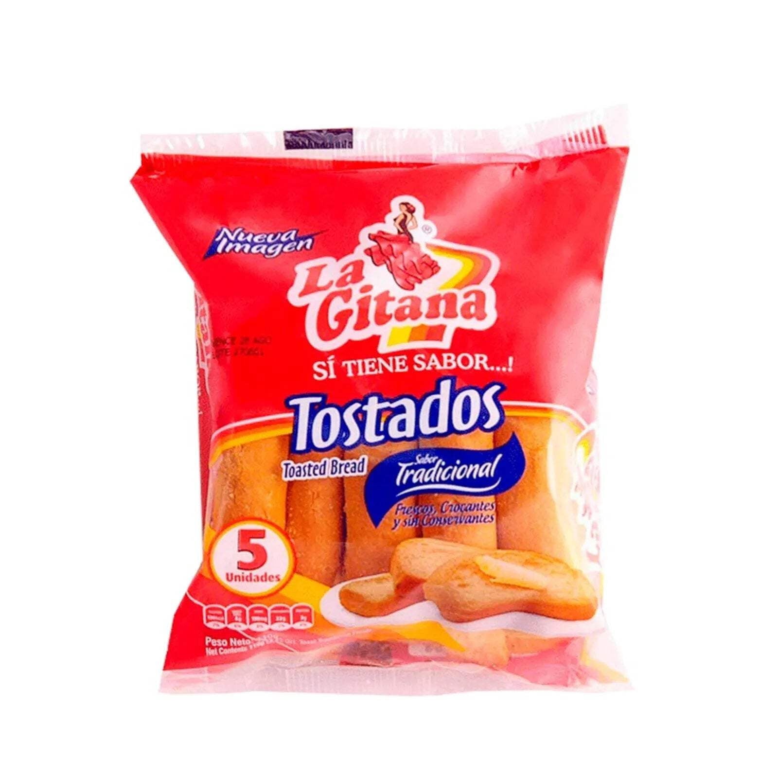 La Gitana, Crunchy Colombian Toast, 120g, 5 Units, Versatile Snack ...