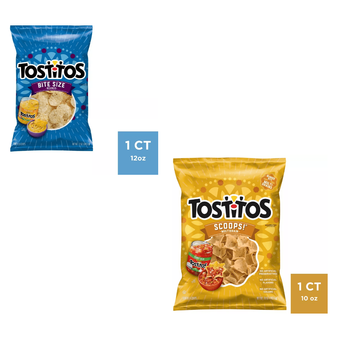 Tostitos Bite Size Rounds - 12oz Tostitos Multigrain Scoops! Tortilla ...