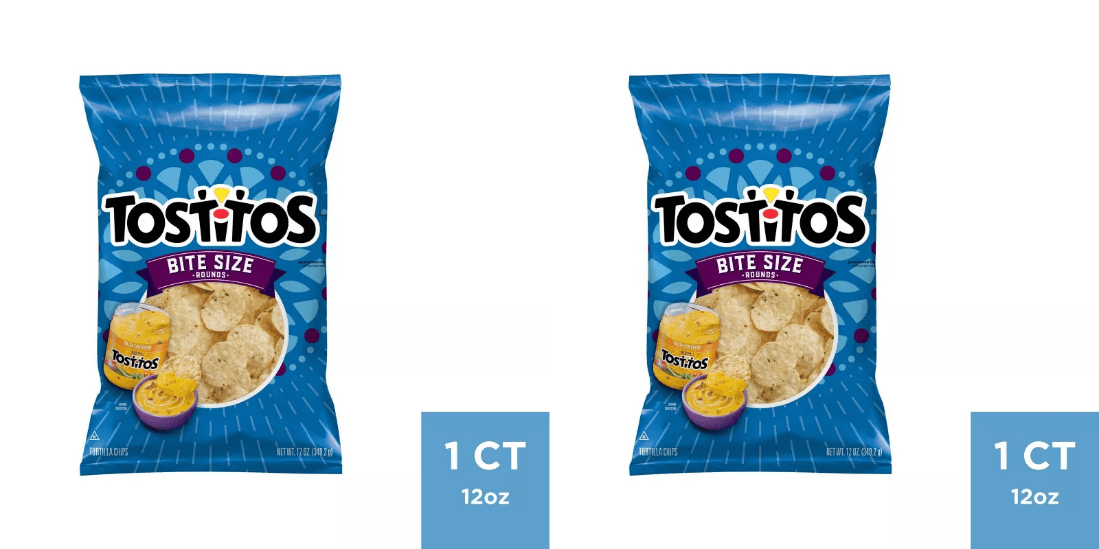 Tostitos Bite Size Rounds Tortilla Chips - 12oz PACK OF 2, Tostitos ...