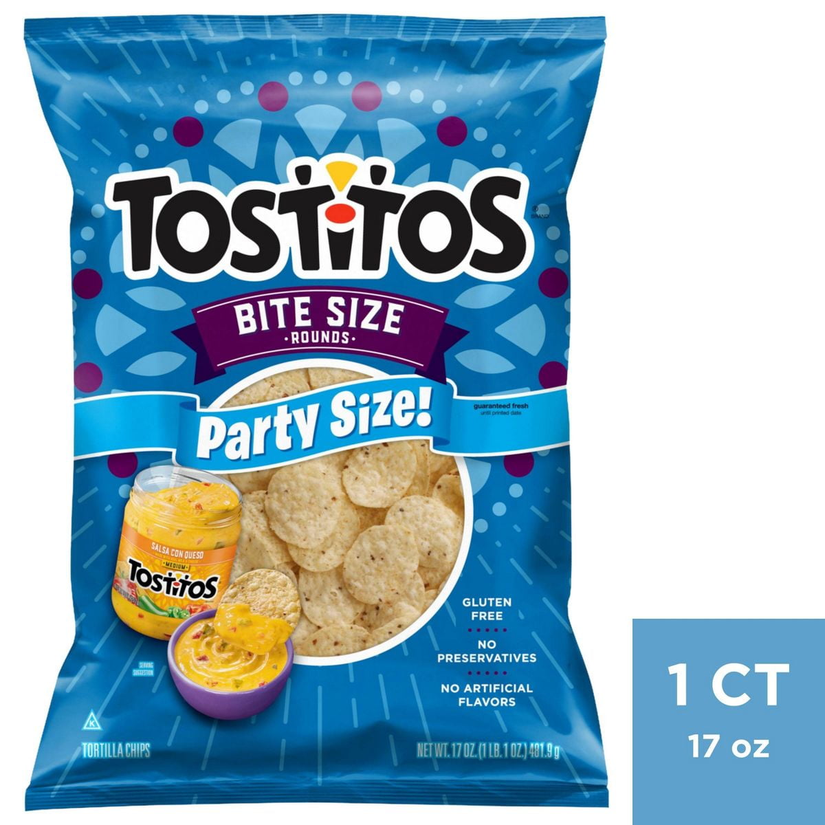 Tostitos Bite Size Tortilla Chips Party Size - 17oz - Walmart.com