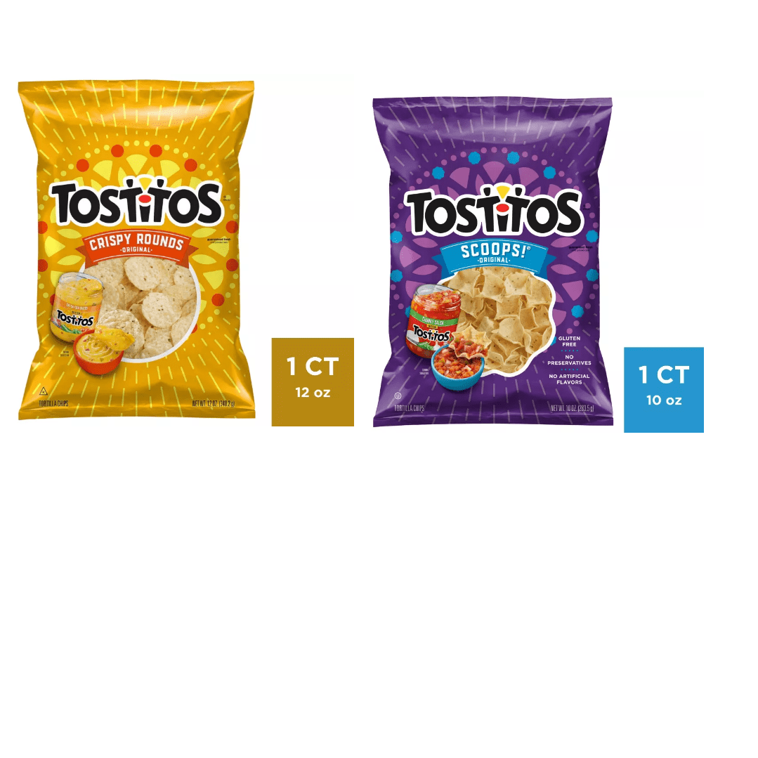 Tostitos Crispy Rounds - 12oz Tostitos Scoops! Tortilla Chips- 10oz ...