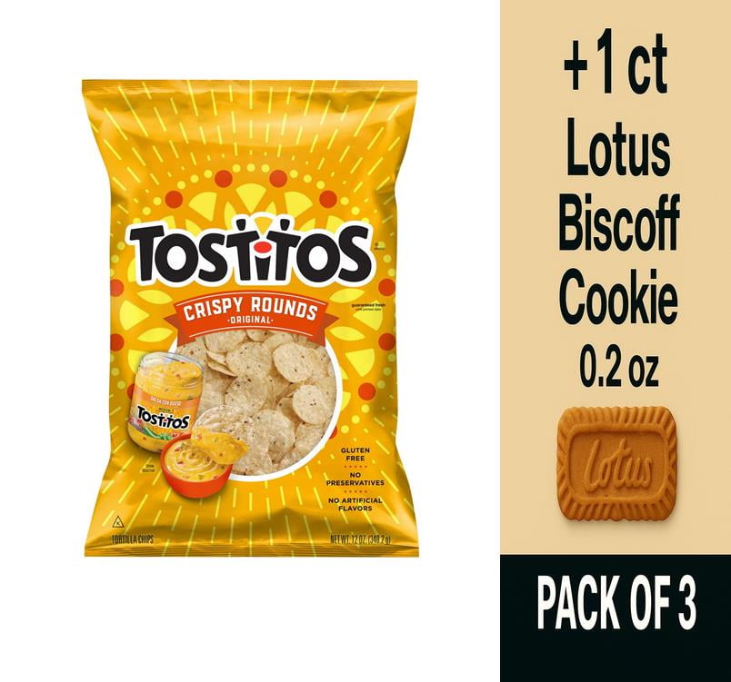 Tostitos Crispy Rounds Tortilla Chips - 12 oz - Pack of 3 & Lotus ...