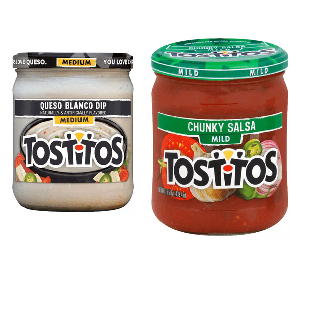 Tostitos Medium Queso Blanco Dip Tostitos Mild Chunky Salsa - Walmart.com