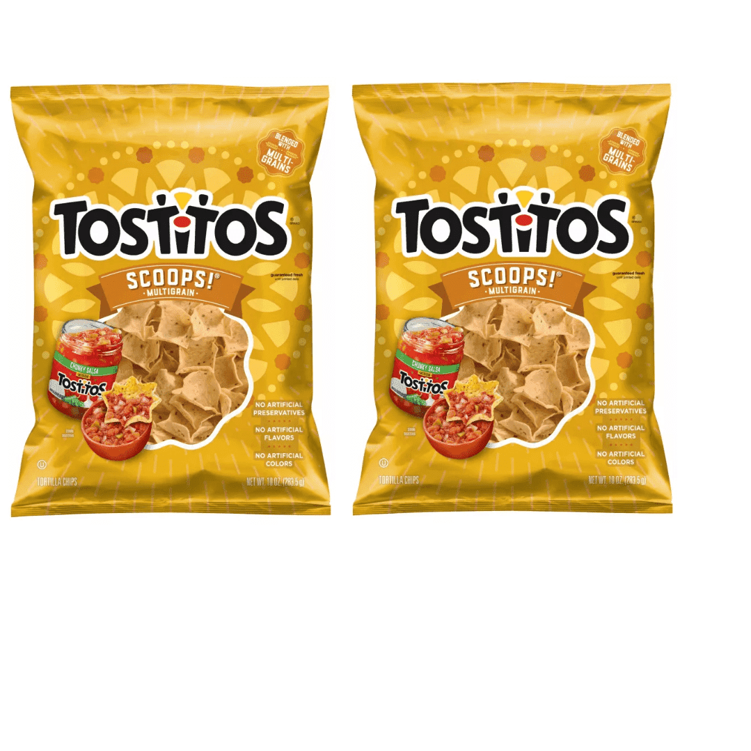 Tostitos Multigrain Scoops! Tortilla Chips-10oz pack of 2 - Walmart.com