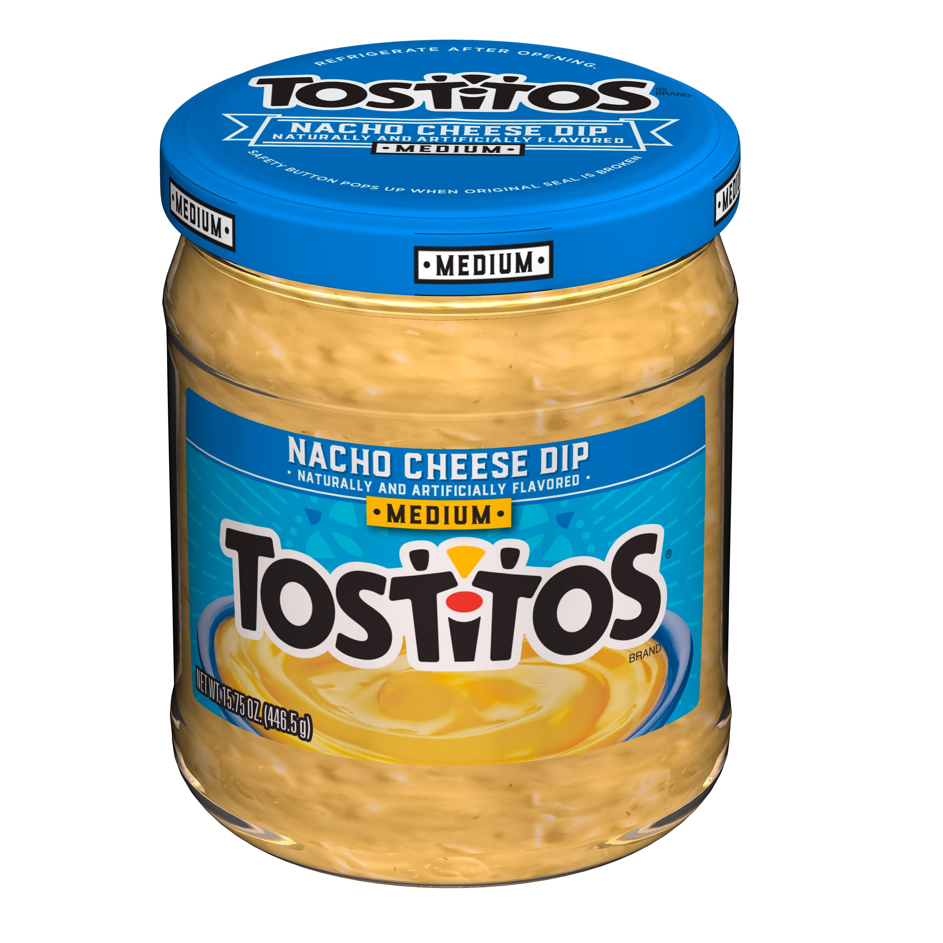 Tostitos Party-Perfect Tortilla Chips Nacho Cheese Medium Spice Dip, 15.75 Ounce Jar - Walmart.com