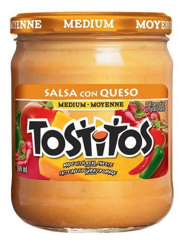 Tostitos Medium Salsa Con Queso Cheese Sauce Dip, Nacho Tortilla ...