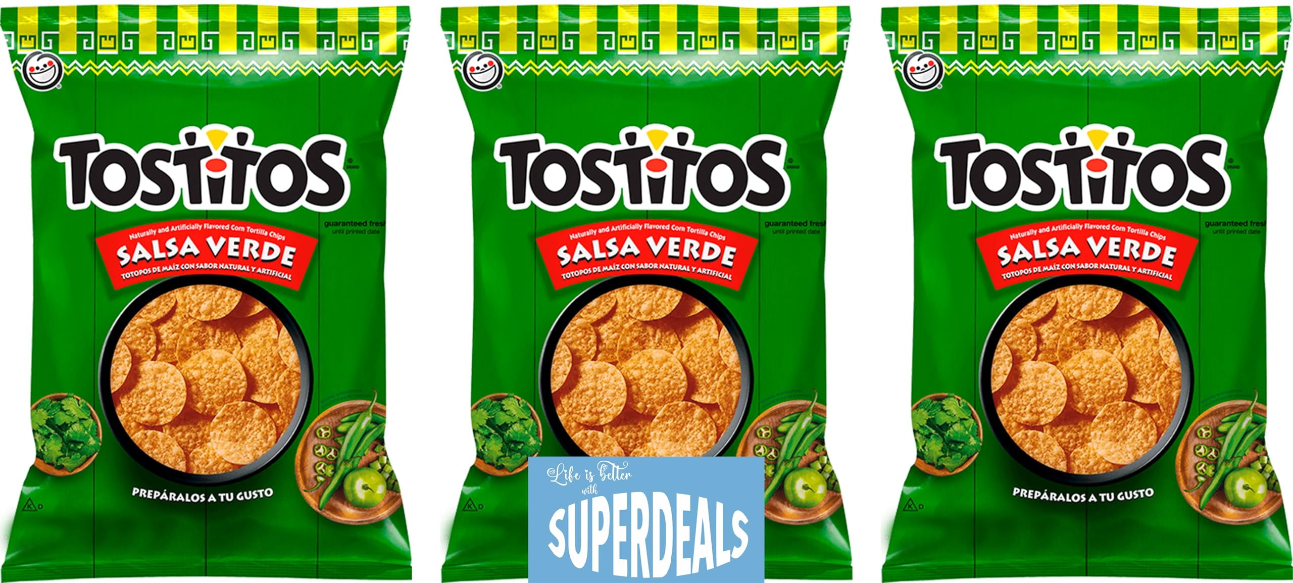 Tostitos Salsa Verde Value Pack Bundled by SUPERDEALS, 74.4 grams/2.625 ...