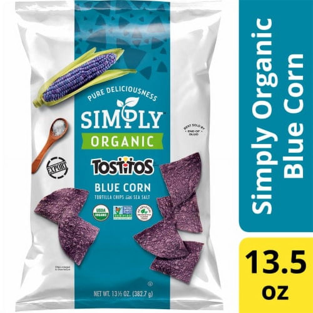 Tostitos Simply Organic Blue Corn Tortilla Chips Party Size - Walmart.com