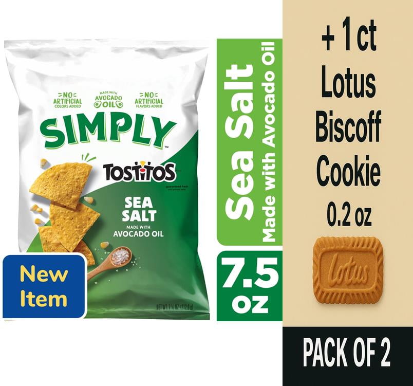Tostitos Simply Tortilla Chips Sea Salt Made With Avocado Oil 7.5 oz ...