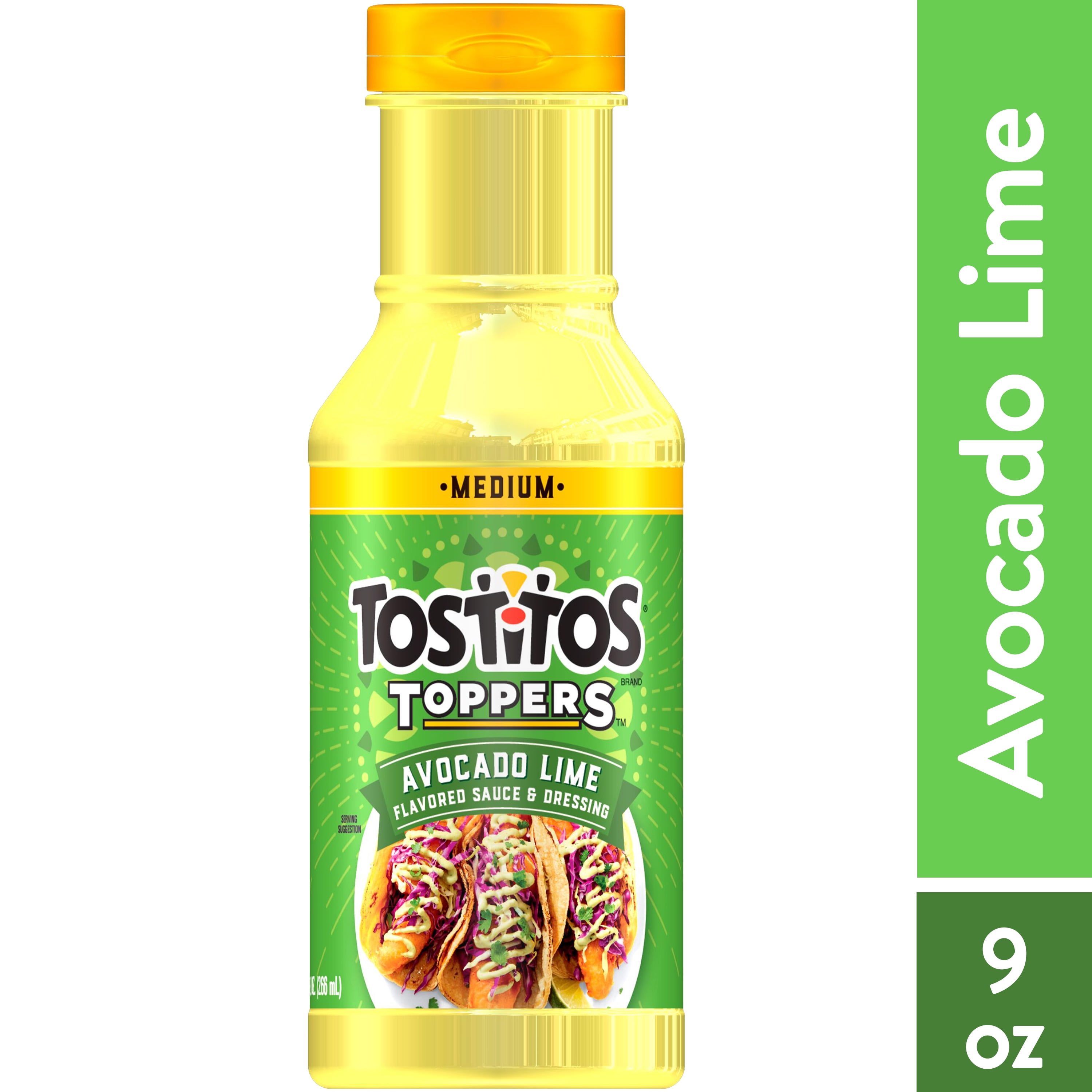 Tostitos Avocado Lime Dippable Toppers Sauce and Dressing for Chips, 9 ...