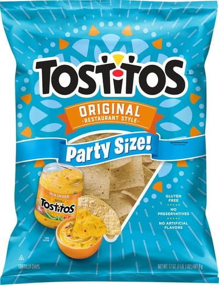 Tostitos Tortilla Chips, Original Restaurant Style, Party Size, 17oz ...