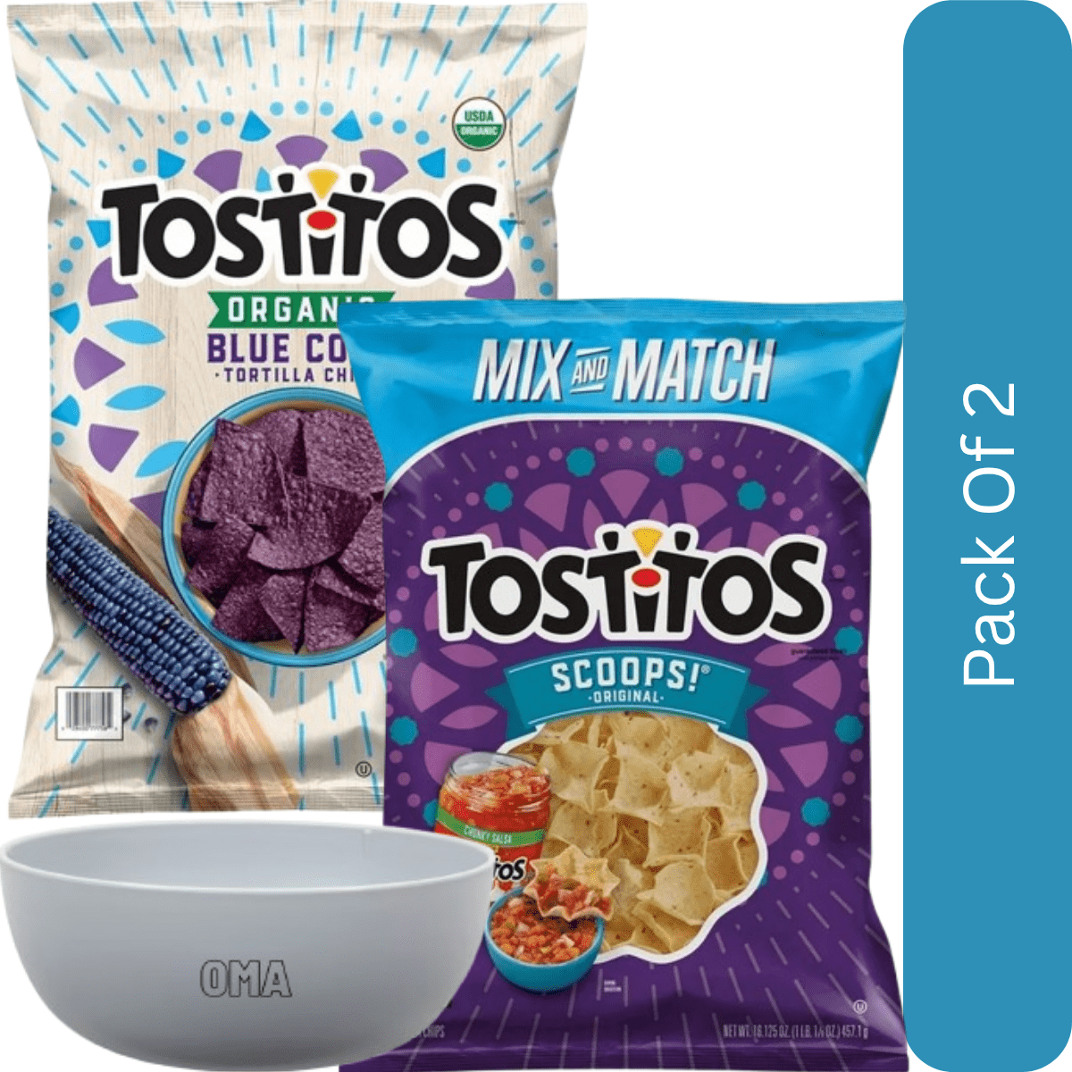 Tostitos Tortilla Chips Variety Pack – Organic Blue Corn (15.5 oz ...