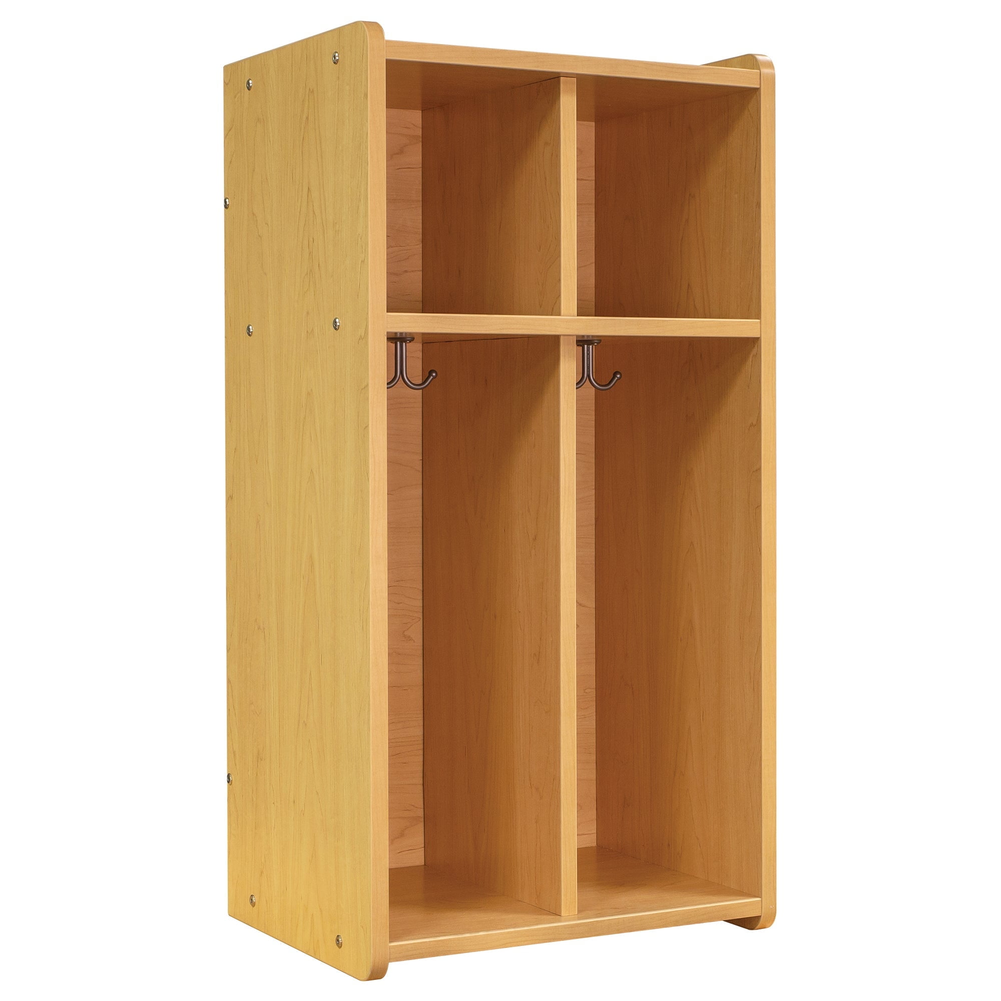 Tot Mate 2-Section Wall Locker Storage, Cubby Storage with Coat Hooks ...