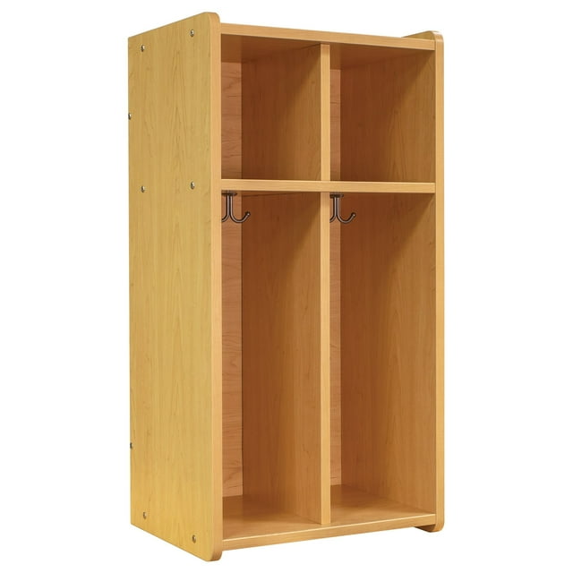 Tot Mate 2-Section Wall Locker Storage, Cubby Storage with Coat Hooks ...