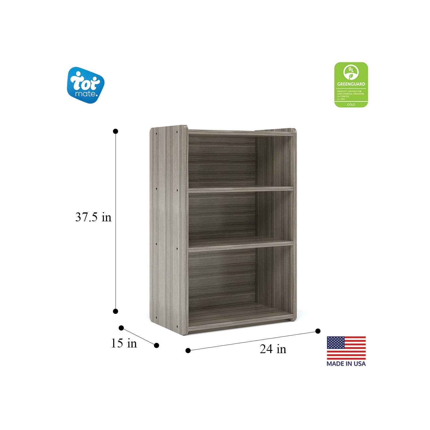 Tot Mate 24" Contemporary Composite Wood School Age Shelf Storage in ...