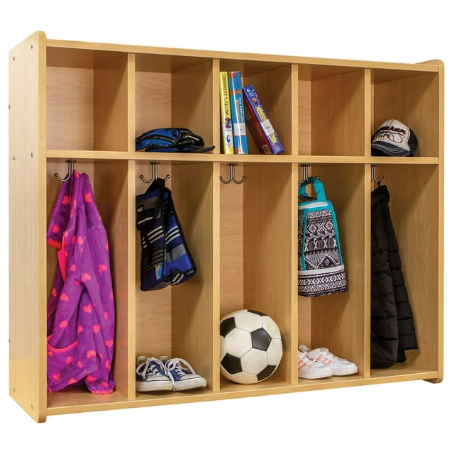 Tot Mate Children 5-Section Wall Locker, Kids Storage, Classroom ...